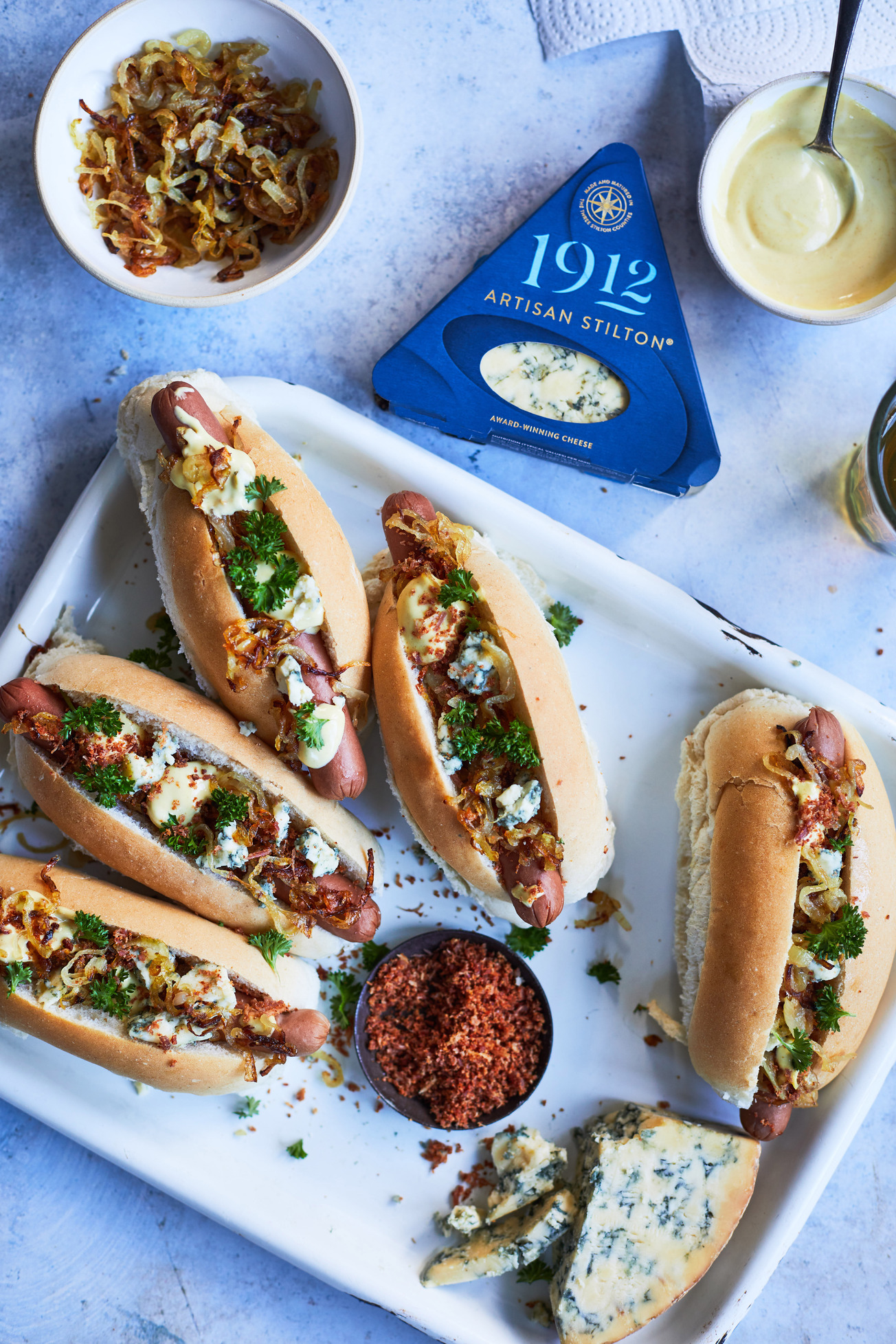 Ultimate Loaded Hot Dogs with 1912 Stilton® | Great British Food Awards